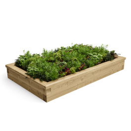 Grote Moestuinbak - Laag / 187,5 x 112,5 x 25 cm | WoodBlocX